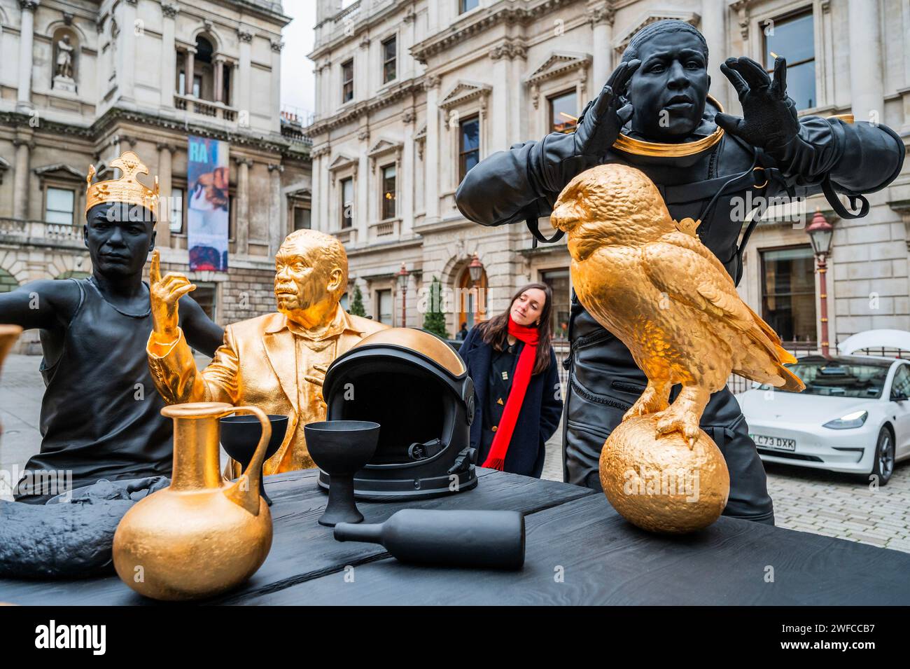 London, UK. 30 Jan 2024. Tavares Strachan's new sculpture The First ...