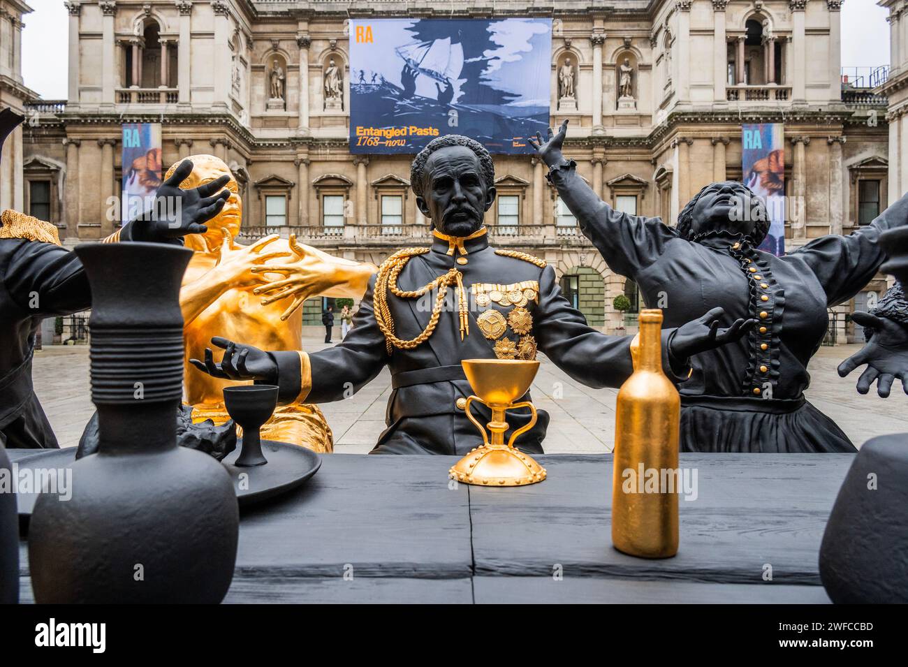 London, UK. 30 Jan 2024. Tavares Strachan's new sculpture The First ...