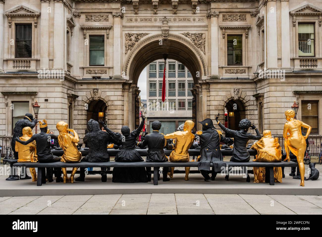 London, UK. 30 Jan 2024. Tavares Strachan's new sculpture The First ...