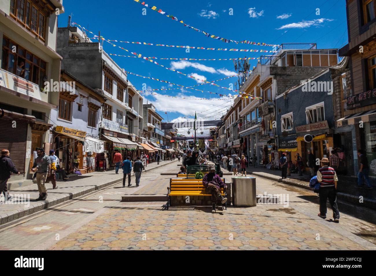 Walking Street and Jama Masjid, Leh, Ladakh, India Stock Photo - Alamy