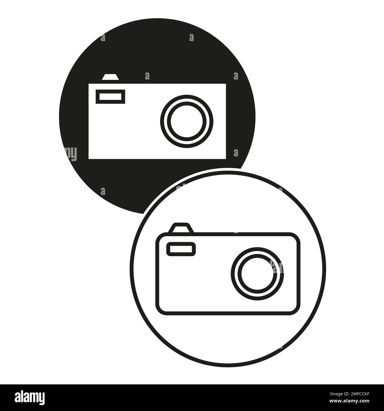 Modern camera icons. Vector illustration. EPS 10 Stock Vector Image ...