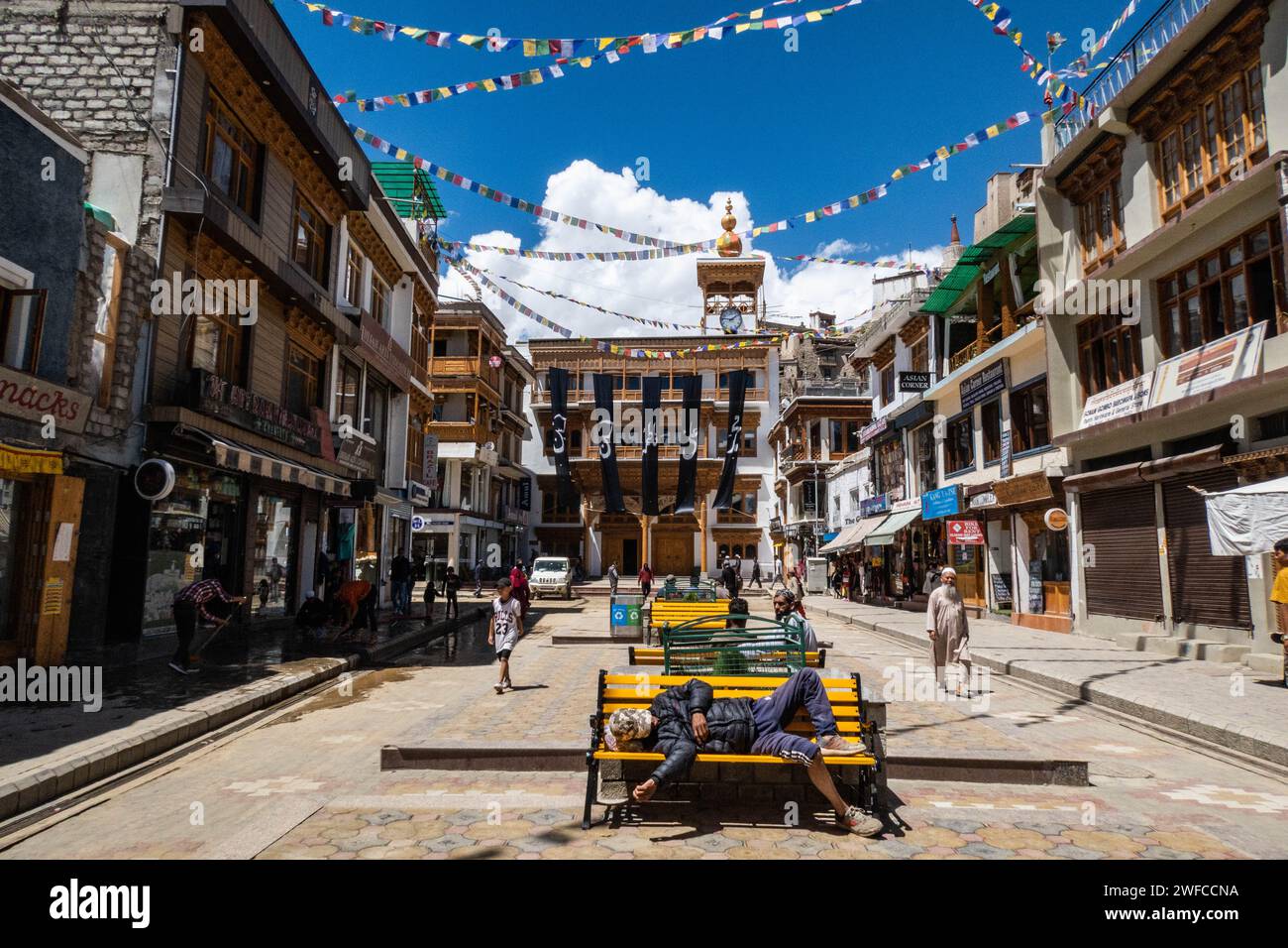 Walking Street and Jama Masjid, Leh, Ladakh, India Stock Photo - Alamy