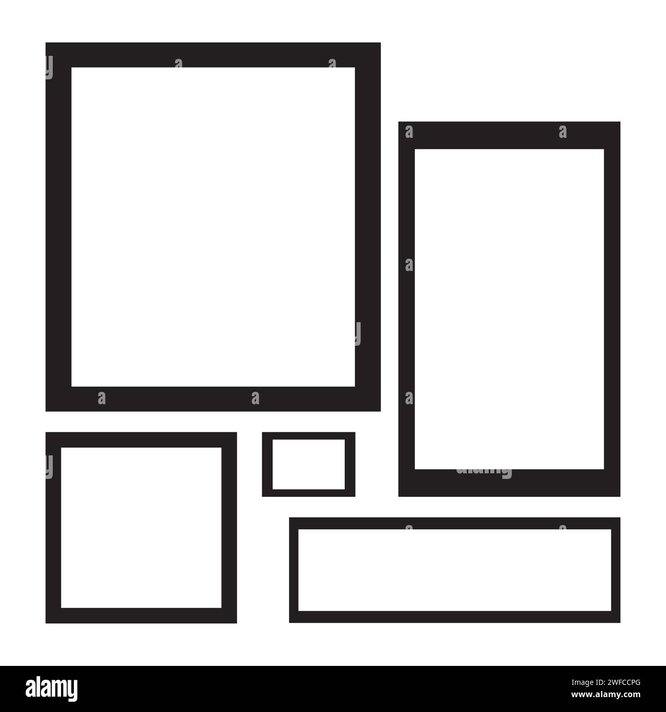 Sketch icon with rectangles squares for banner design.Vector ...