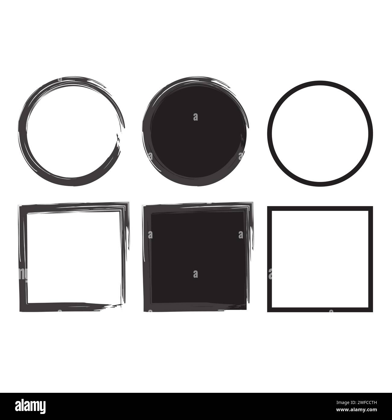 Grunge shapes. Design element. Grunge texture. Ink paint brush stain ...