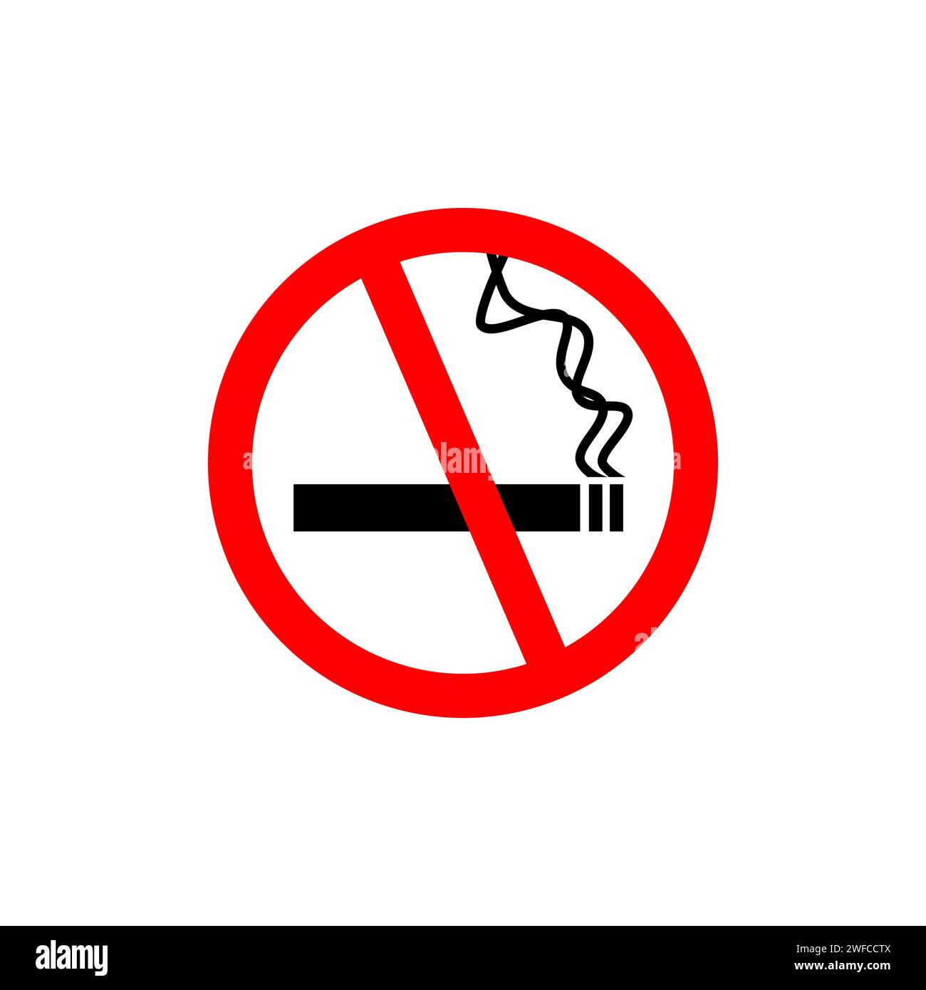 No smoking sign. Sign forbidden. Health care. Vector illustration ...