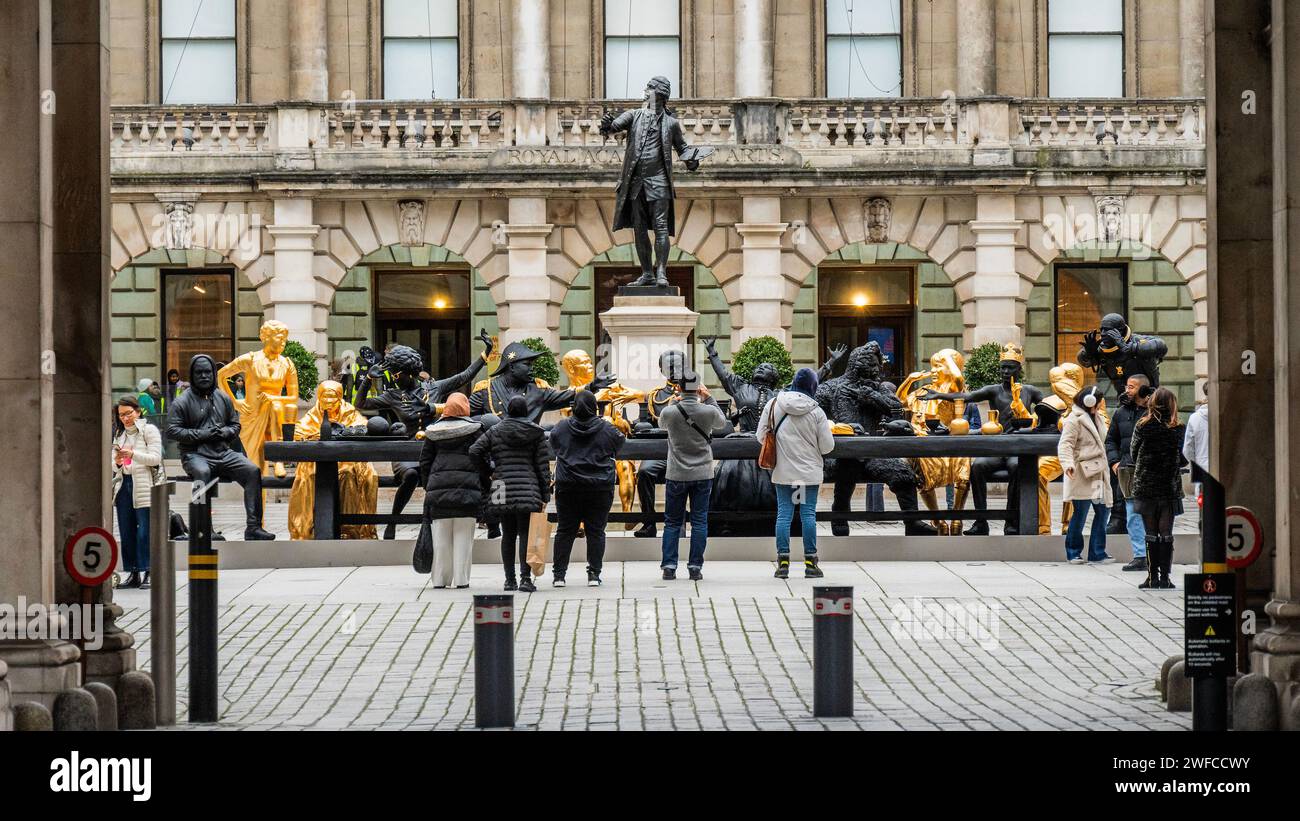 London, UK. 30 Jan 2024. Tavares Strachan's new sculpture The First ...