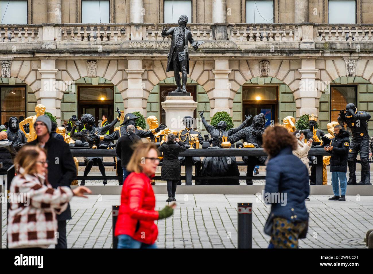 London, UK. 30 Jan 2024. Tavares Strachan's new sculpture The First ...