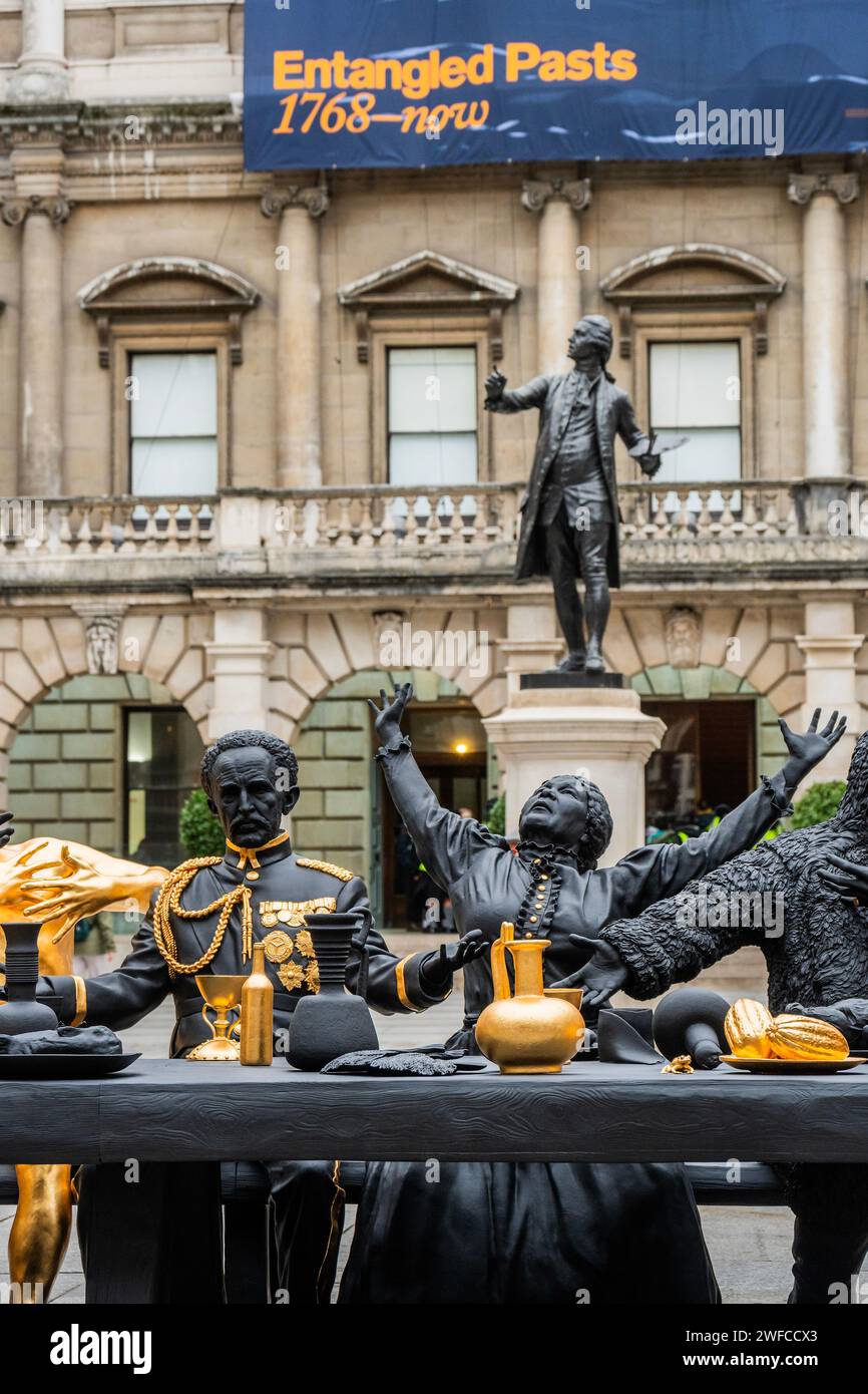 London, UK. 30 Jan 2024. Tavares Strachan's new sculpture The First ...
