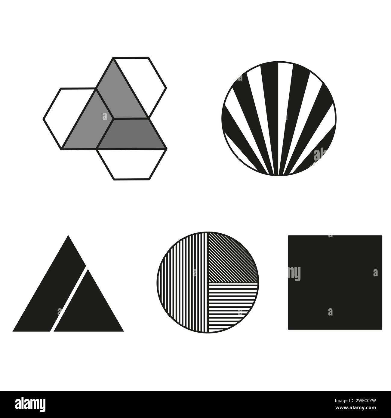 different geometric shapes. Rectangle pattern. Vector illustration ...