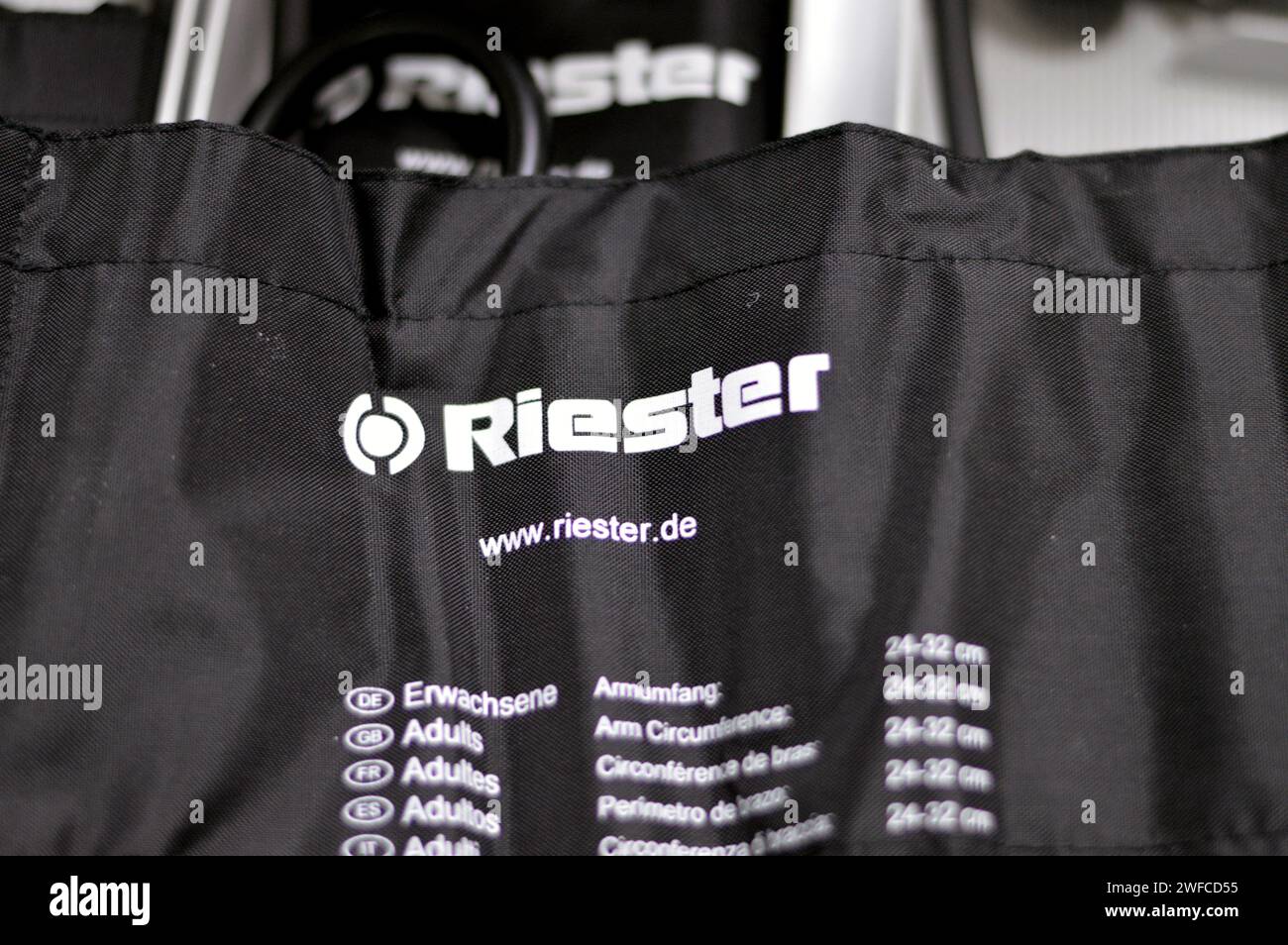 Cairo, Egypt, January 20 2024: Riester blood pressure monitor gauge ...