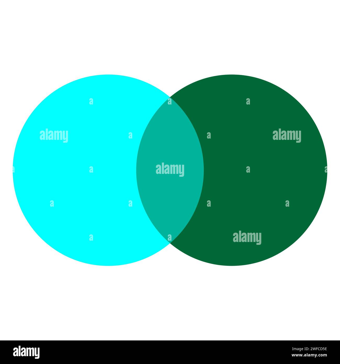 Infographic With Two Intersecting Circles Geometric Element Business Circle Vector