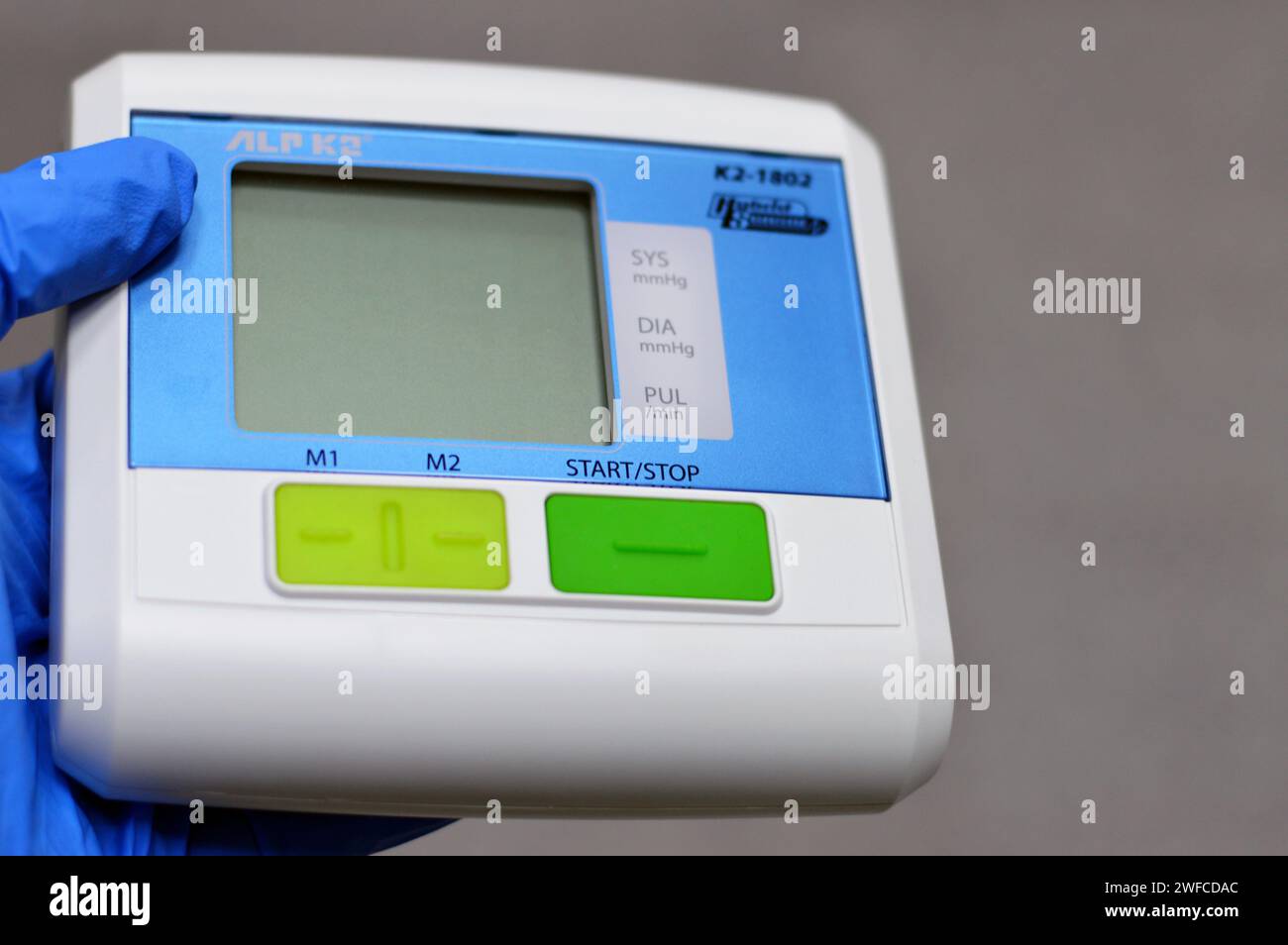 Cairo, Egypt, January 20 2024: ALP K2 digital blood pressure monitor ...