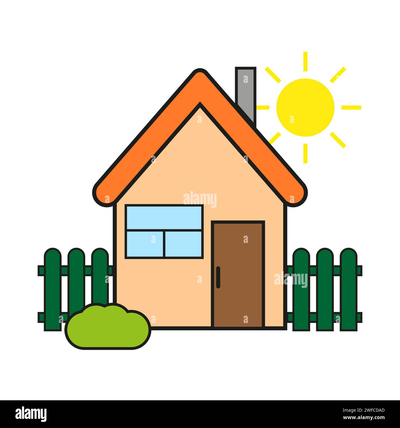 Cartoon House Small House Vector Illustration Stock Image Eps 10 Stock Vector Image And Art