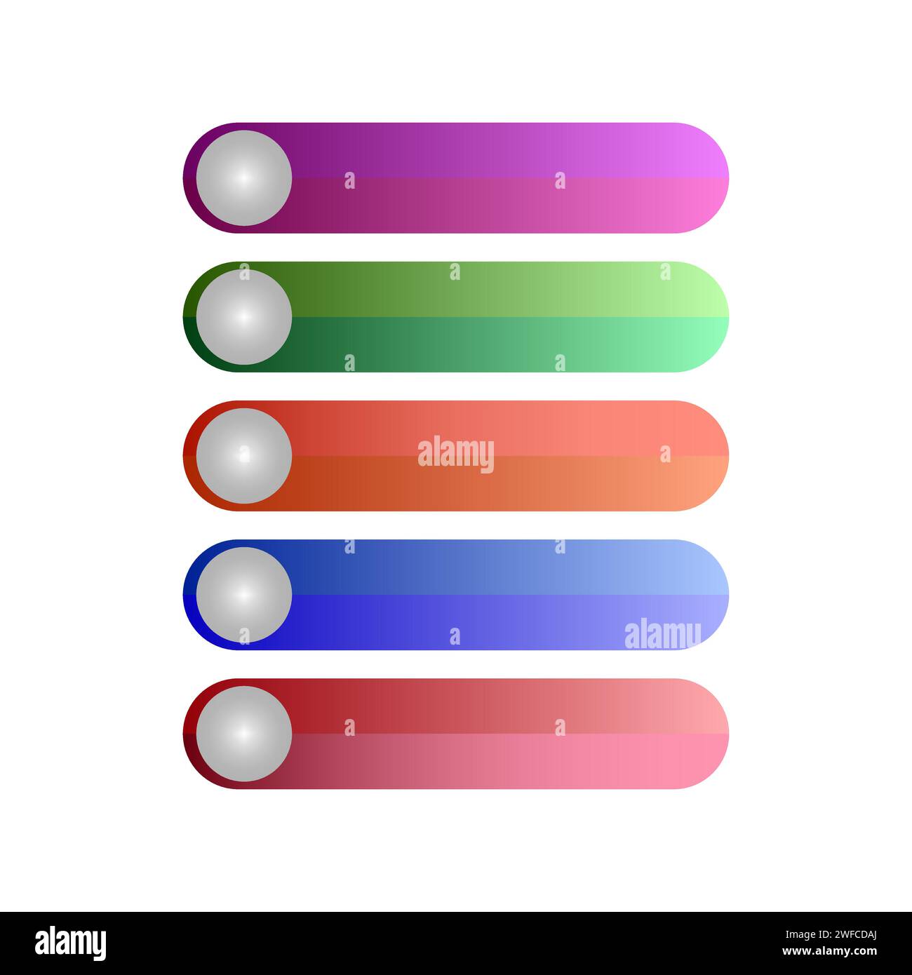 color mixer sliders. Music symbol. Gradient color. Vector illustration ...