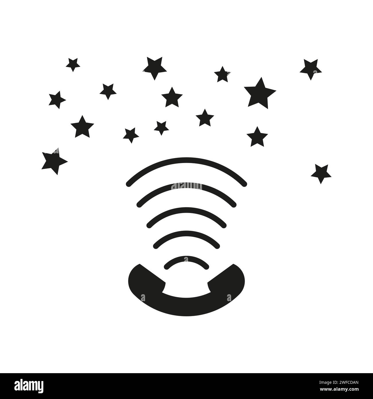 handset signal. Call symbol. Telephone sign. Vector illustration. Stock ...