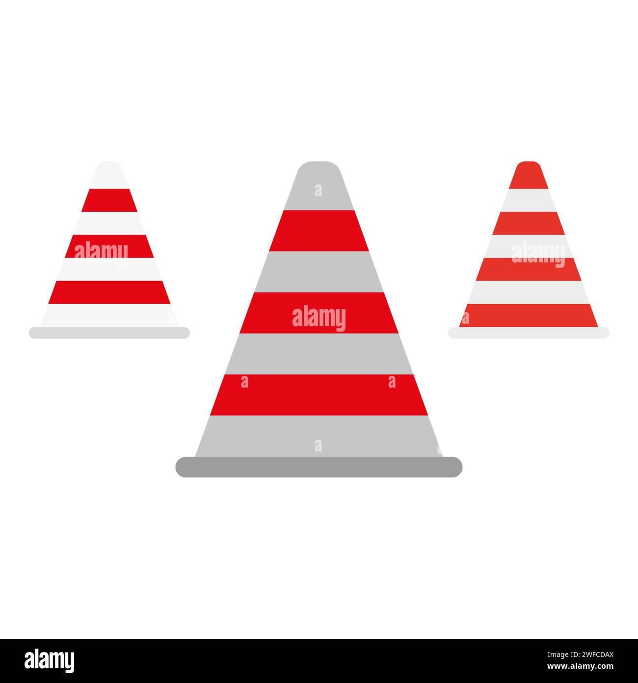 Warning road cones Stock Vector Images - Alamy