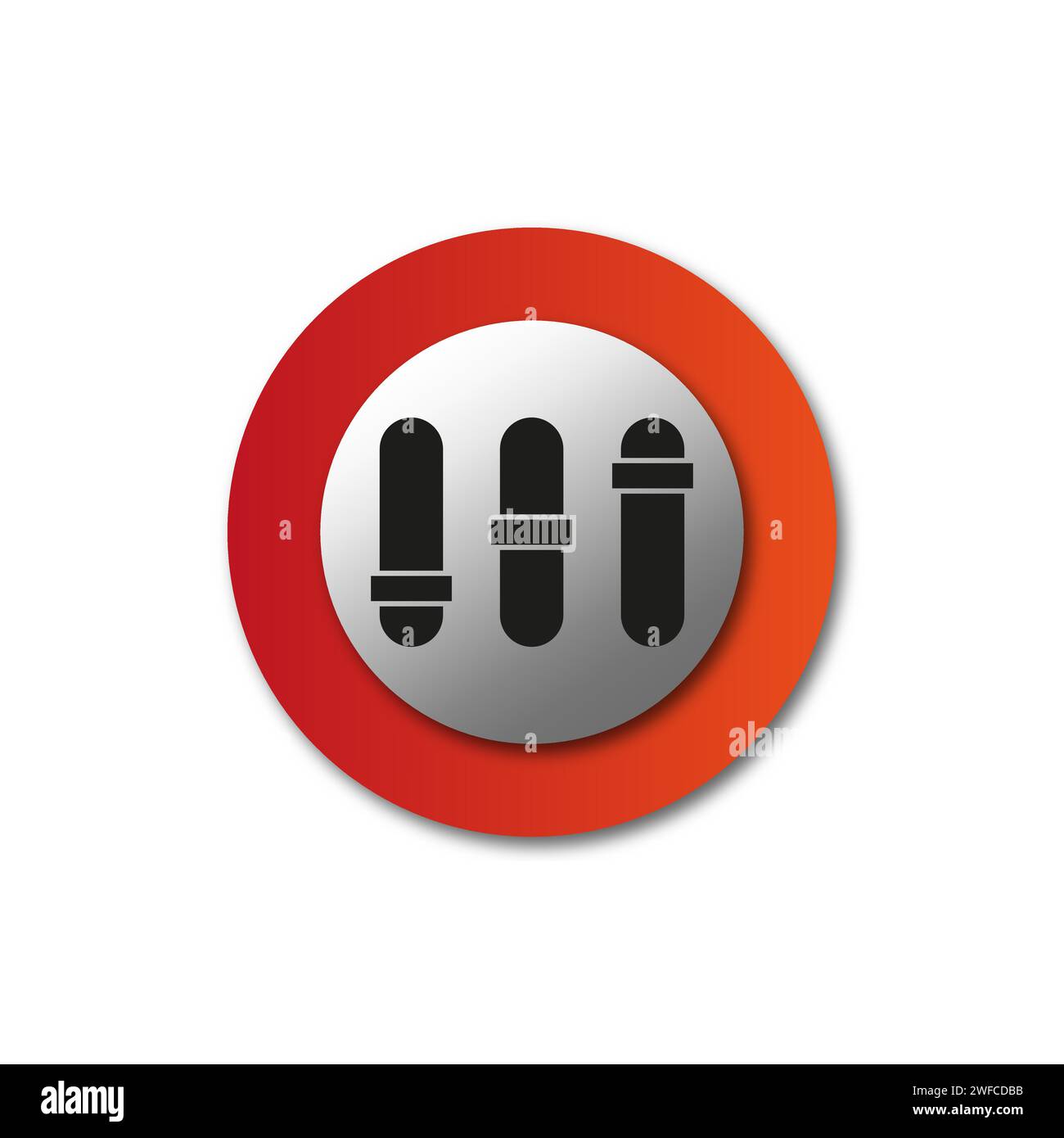 Sliders on mixing console Stock Vector Images - Alamy