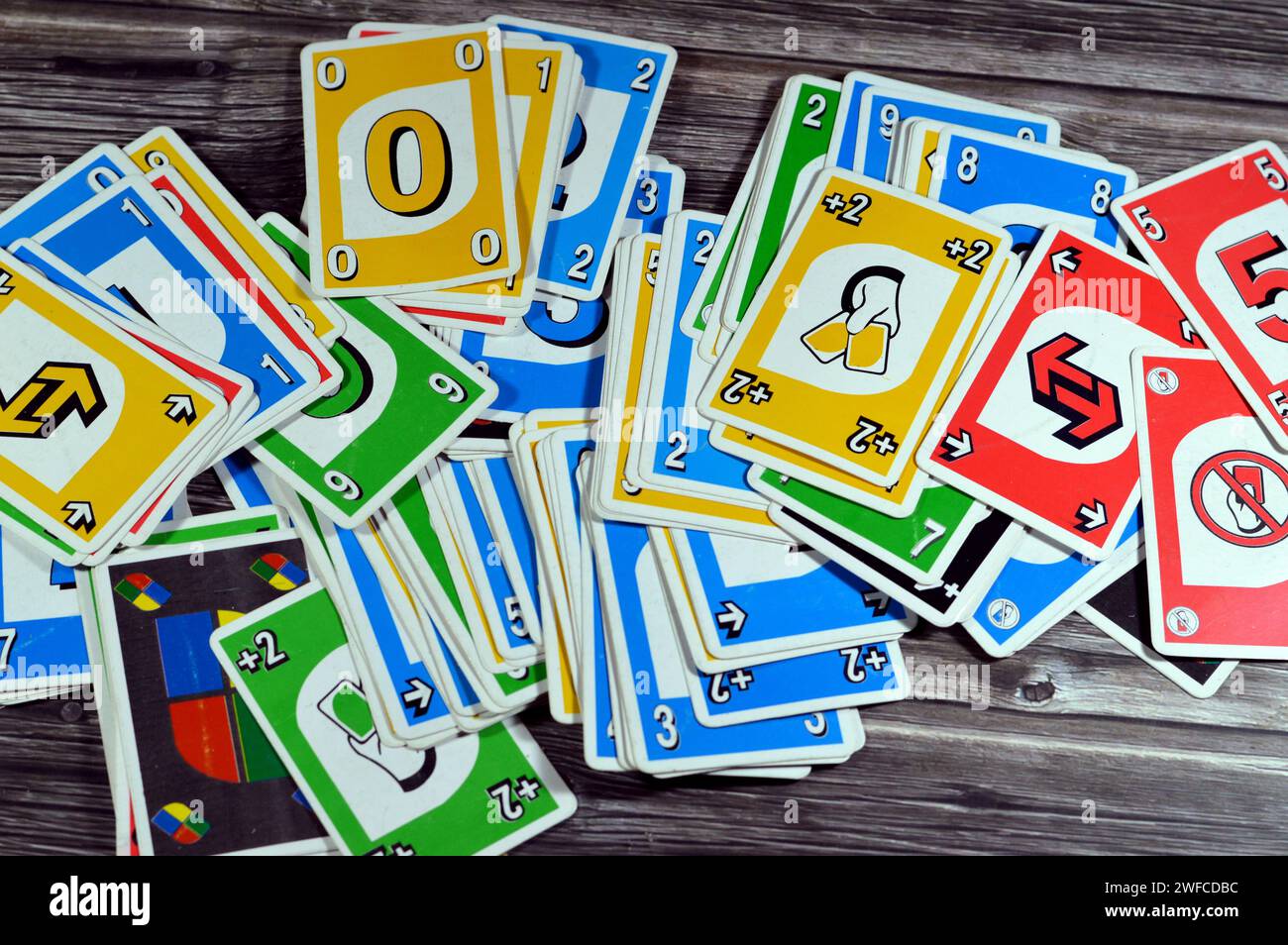 Cairo, Egypt, January 23 2024: UNO card game, a proprietary American ...