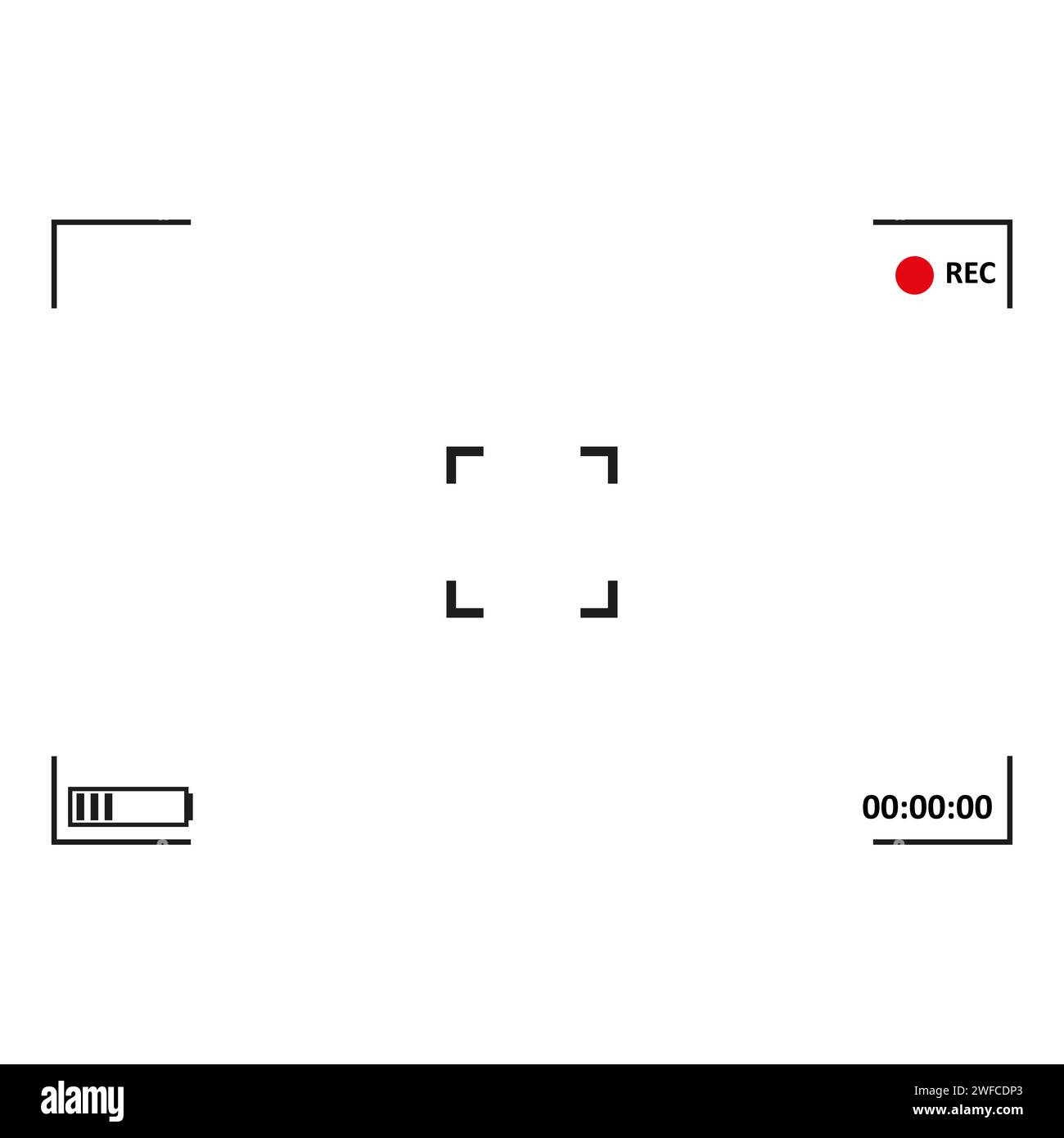 camera frame. Photo frame. Vector illustration. EPS 10 Stock Vector ...