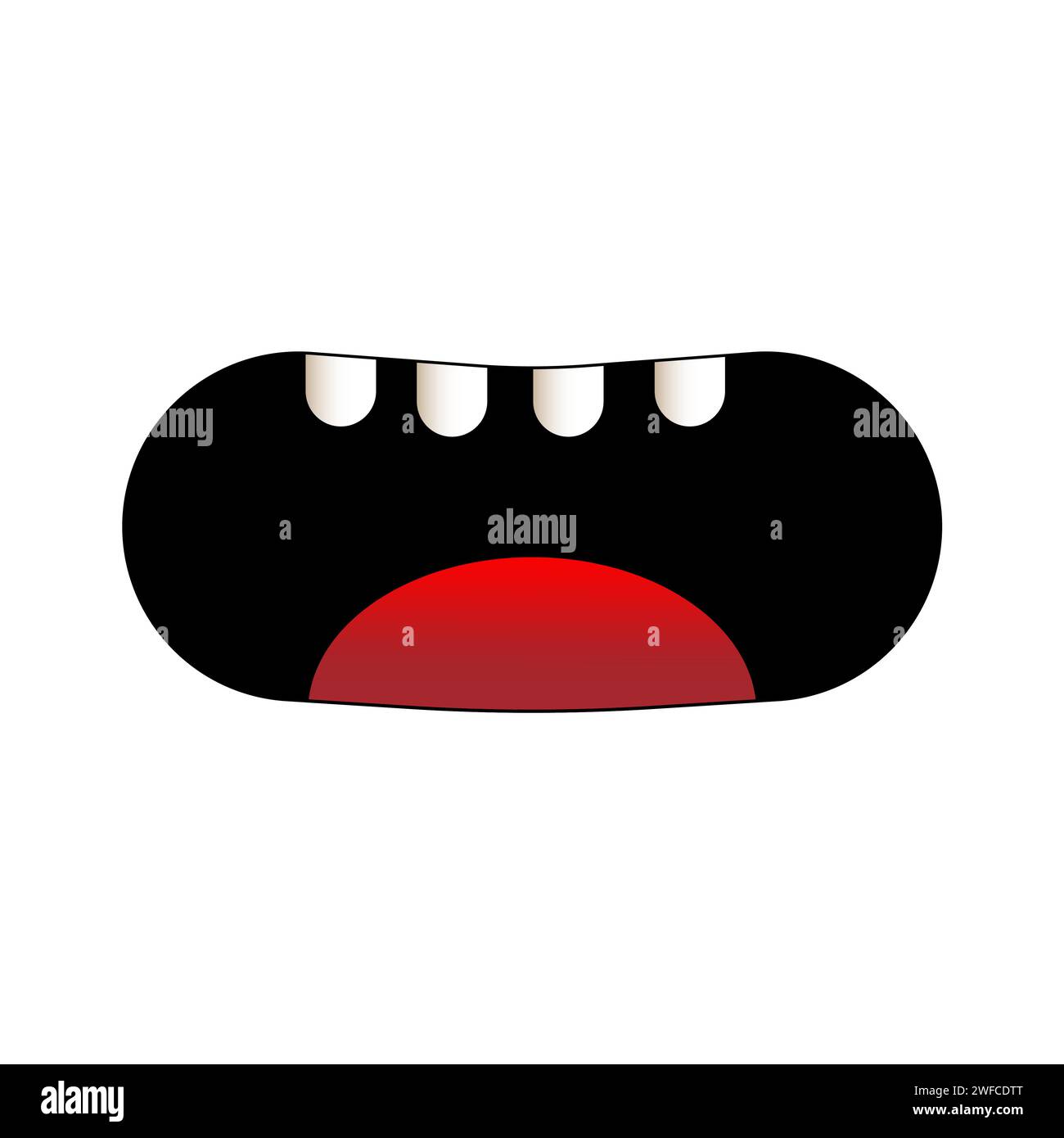 Scared mouth Stock Vector Images - Alamy