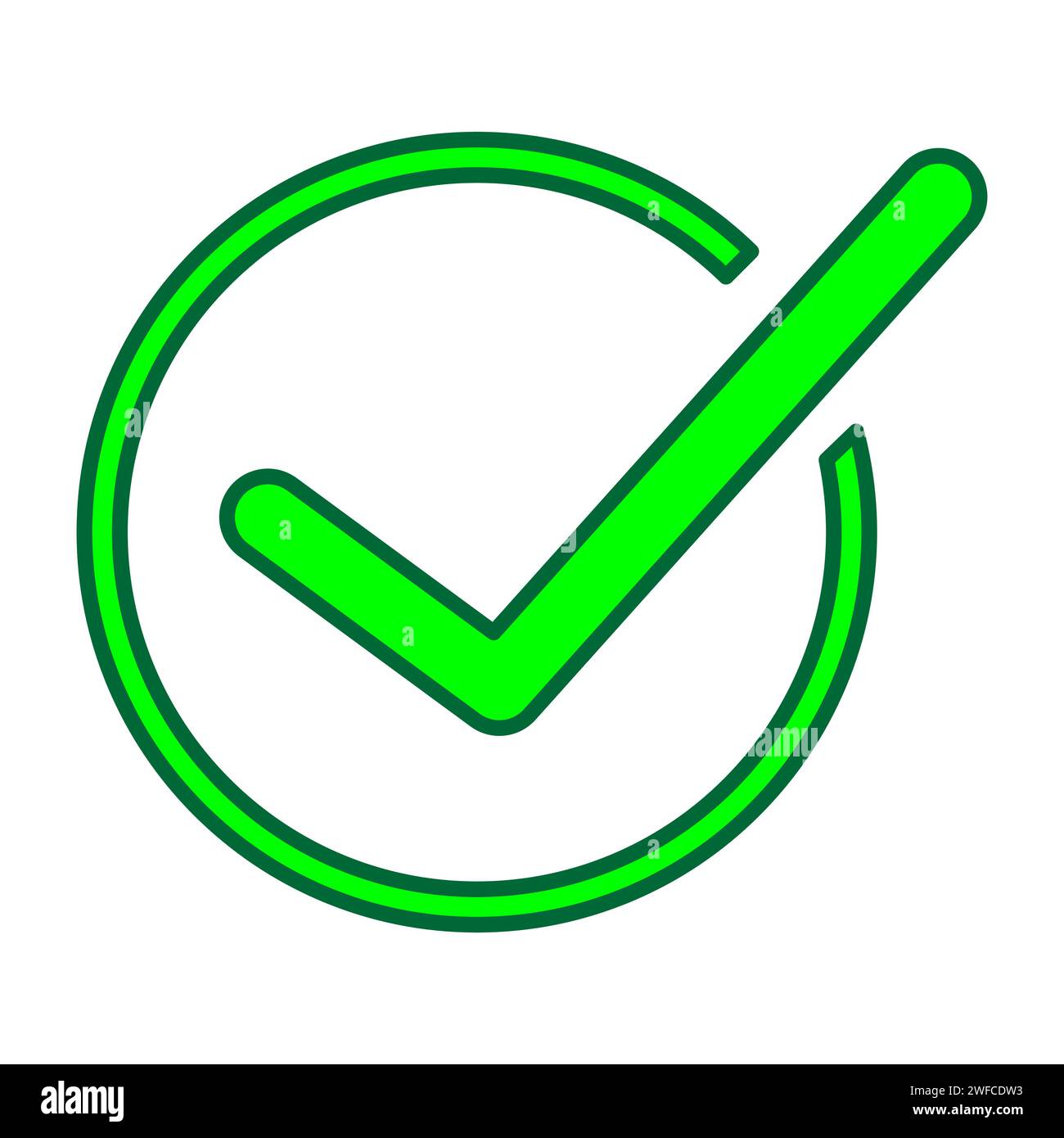 Checkmark right icon. Tick icon. Checkmark icon. Checkbox icon. Vector ...
