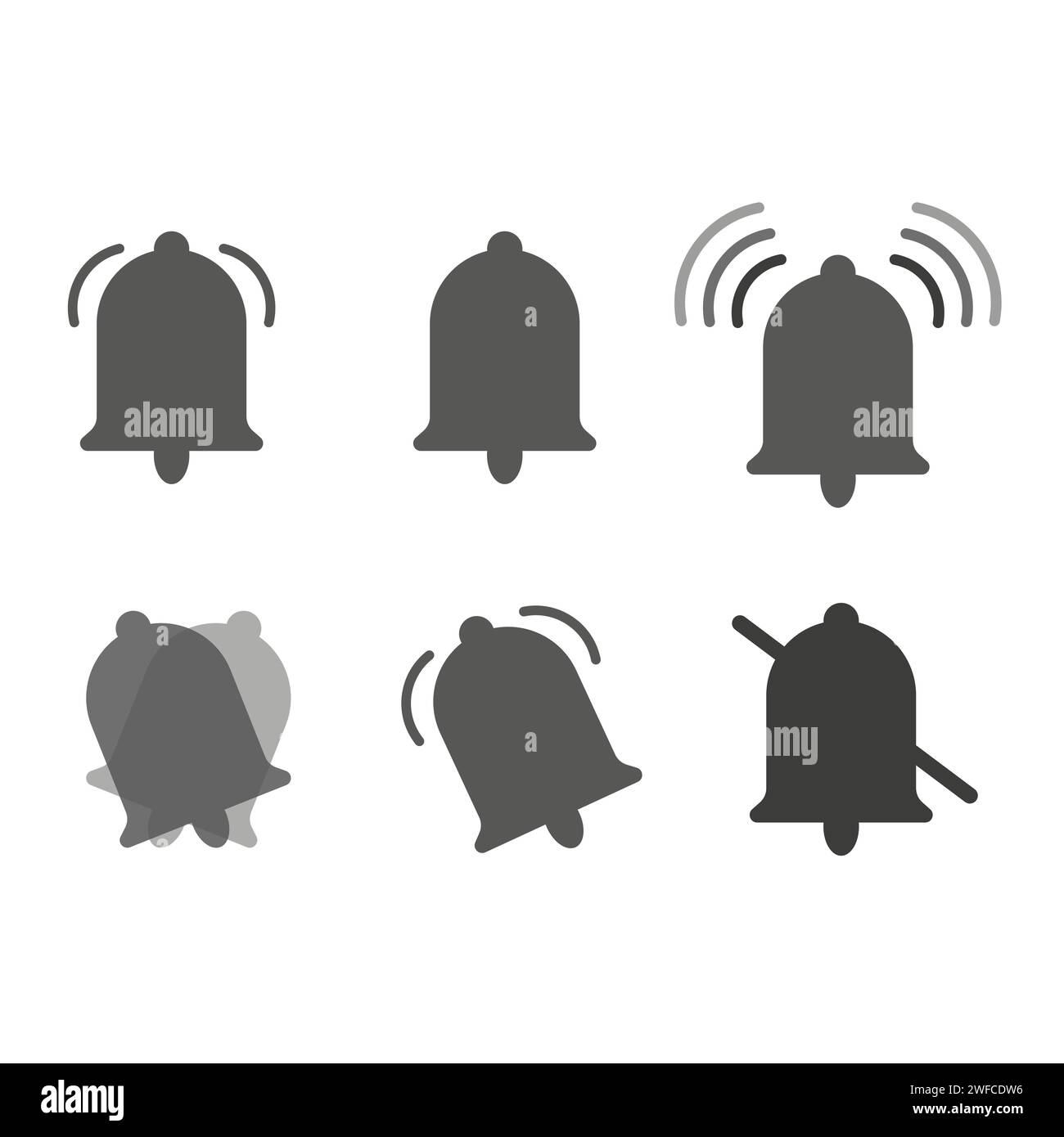 Notify bell stock Stock Vector Images - Alamy