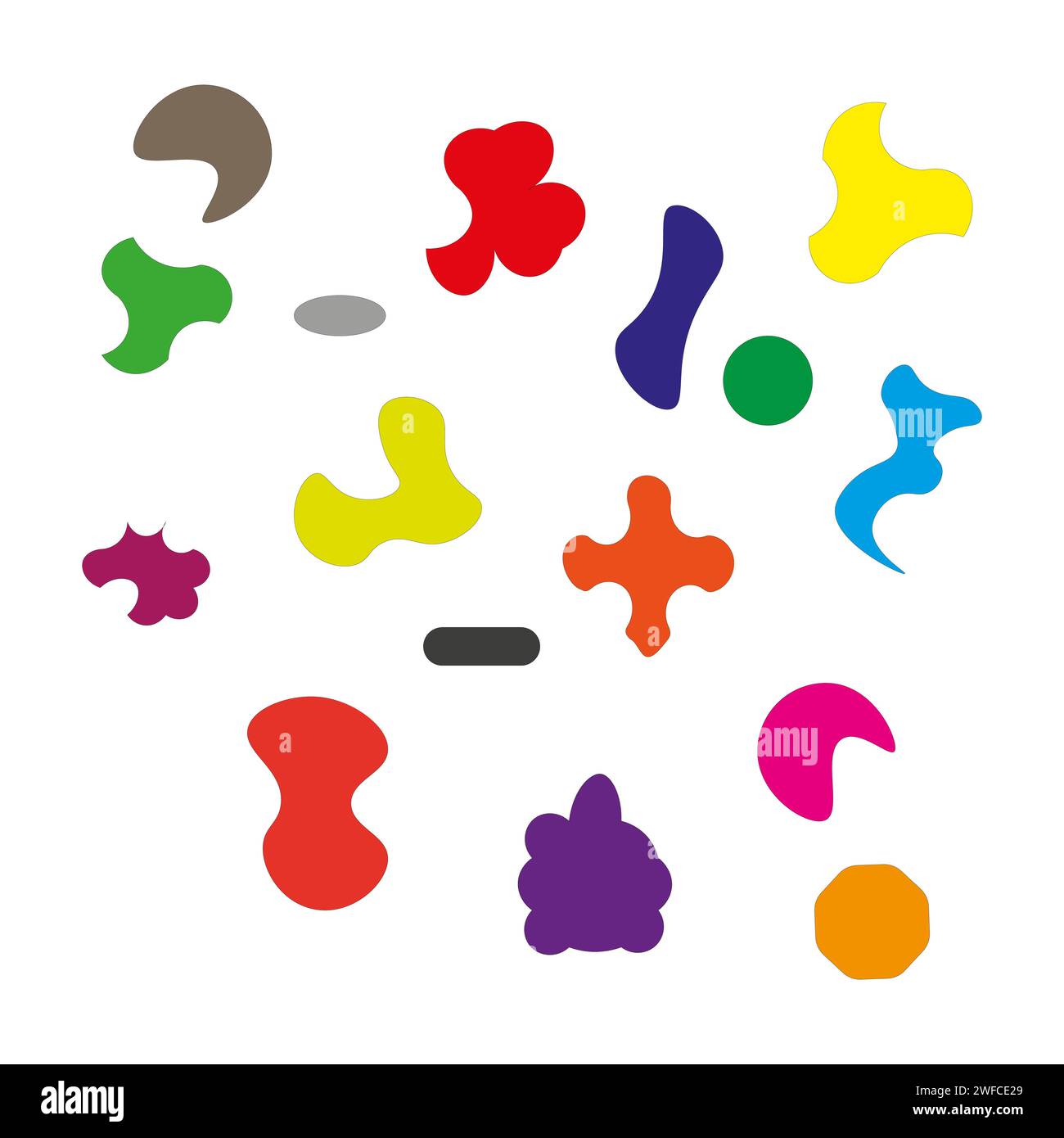 Colored blots figure. Contemporary design. Art collection. Vector ...