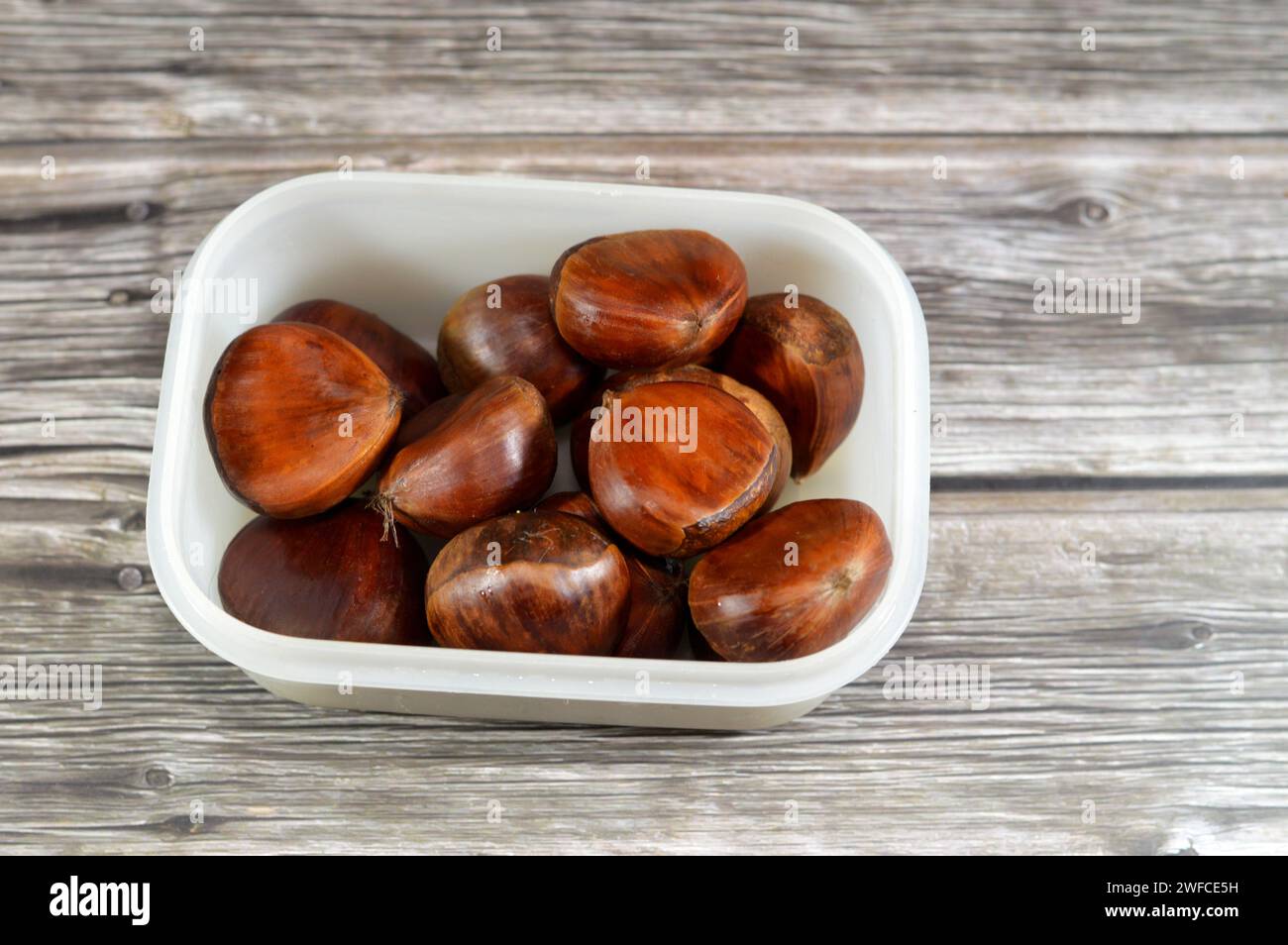 Chestnuts, the deciduous trees and shrubs in the genus Castanea, in the ...
