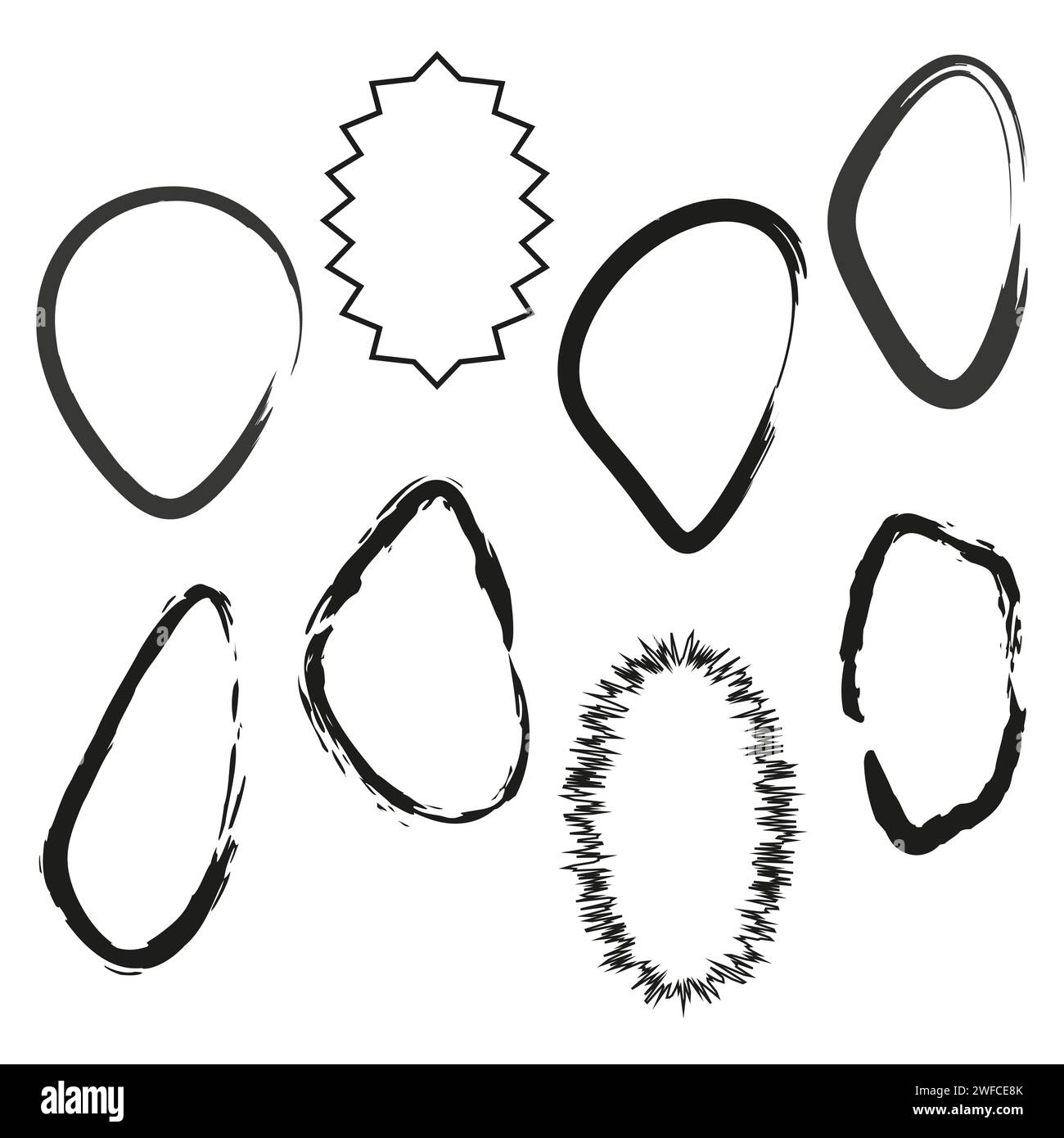 Frames random shapes. Simple line drawing. Vector illustration. stock ...