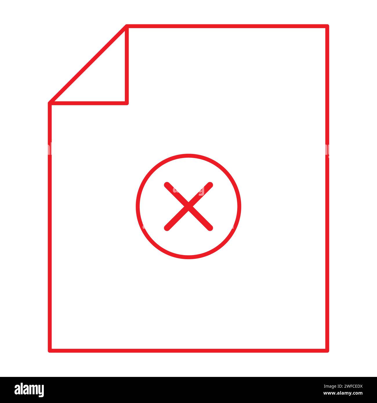 Flat icon with sheet paper cross for report design. Cross symbol ...