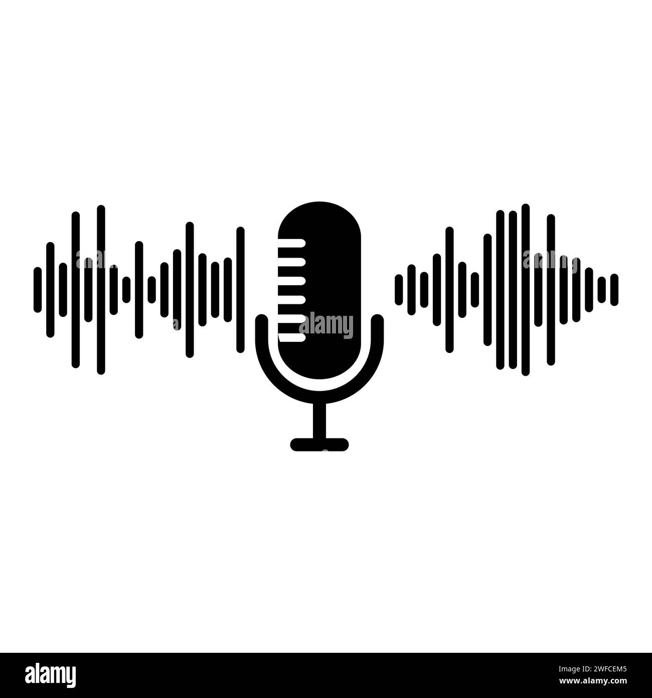 microphone wave icon. Microphone icon. Communication concept. Speaker ...