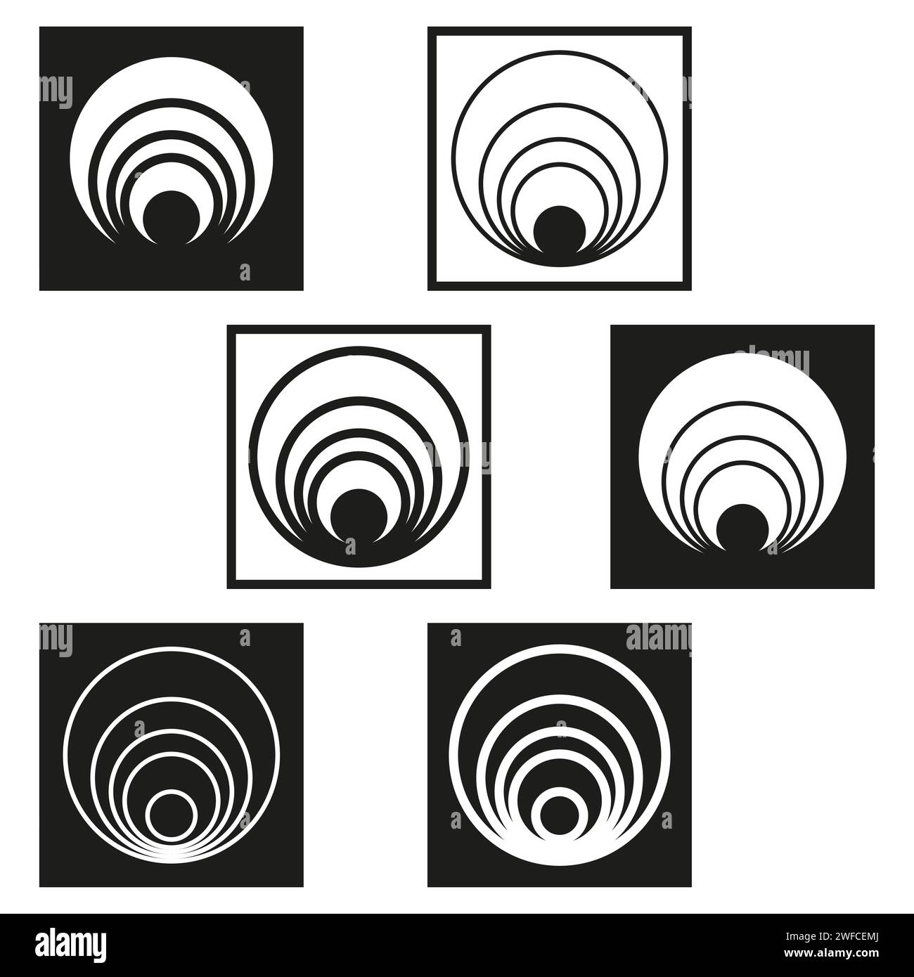 Half circles Stock Vector Images - Alamy