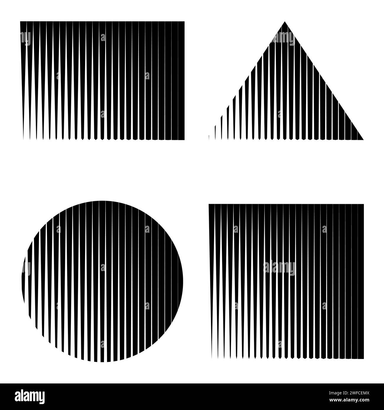 Black Retro Shapes Gradient Halftone Art Gradient Black Vector