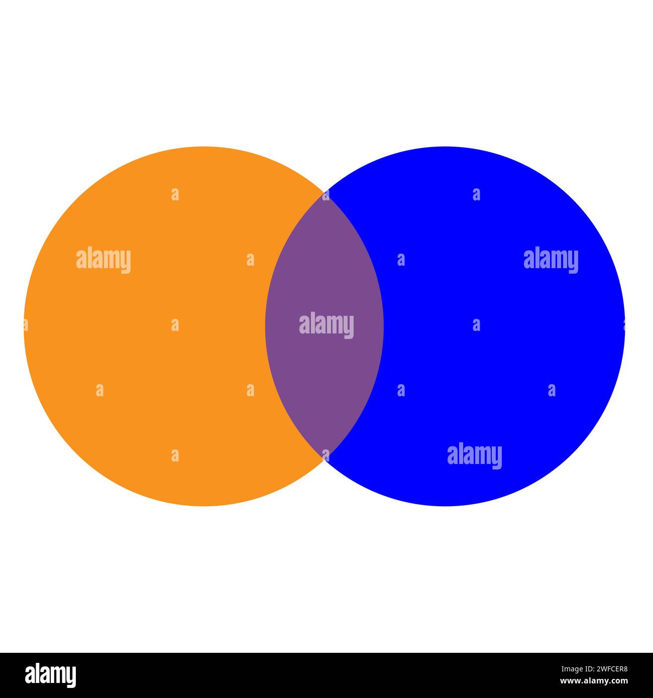 Orange And Blue Intersecting Circles Geometric Element Business