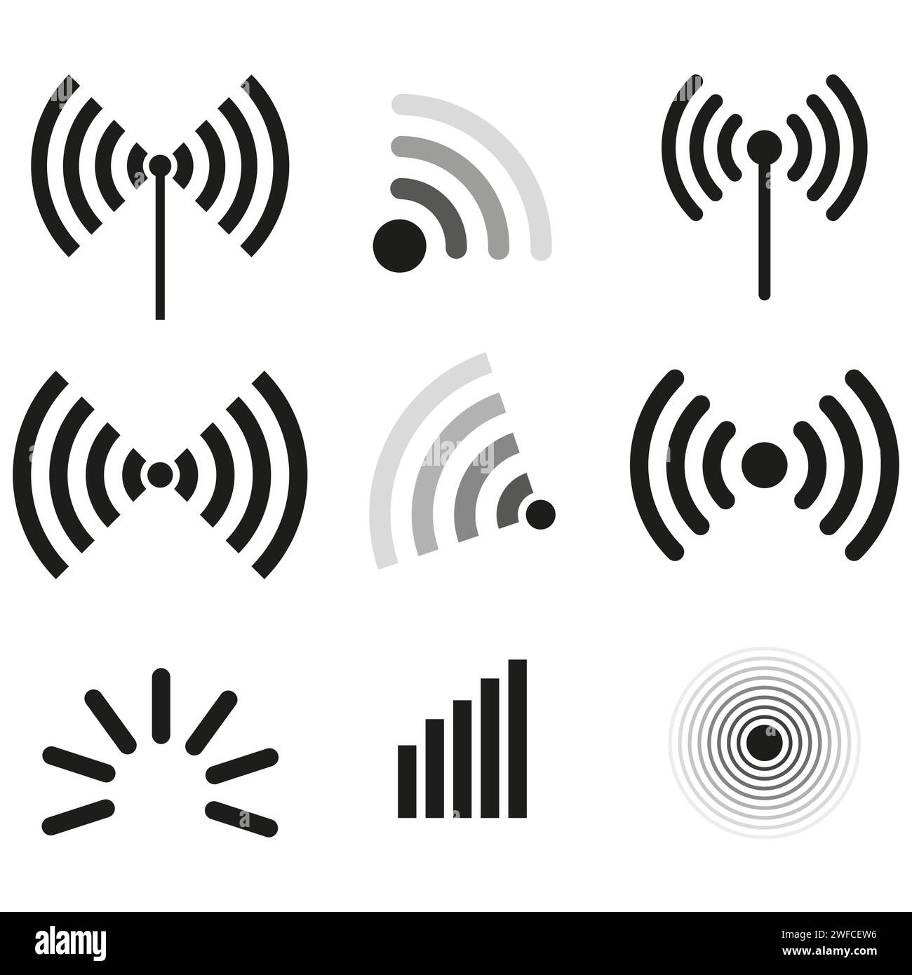 Wifi icons. Internet network. Vector illustration. Stock image. EPS 10 ...