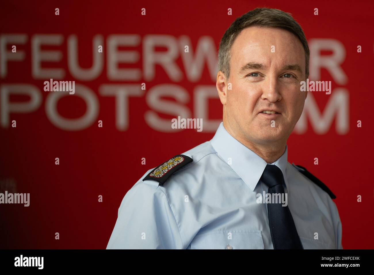 Potsdam, Germany. 30th Jan, 2024. Ralf Krawinkel, Head of the Fire ...