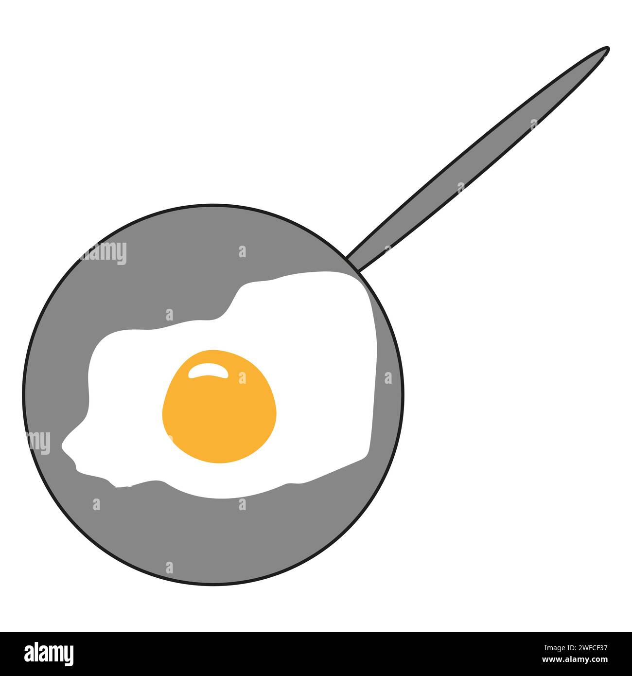 cartoon fried egg. Vector illustration. Stock image. EPS 10 Stock ...