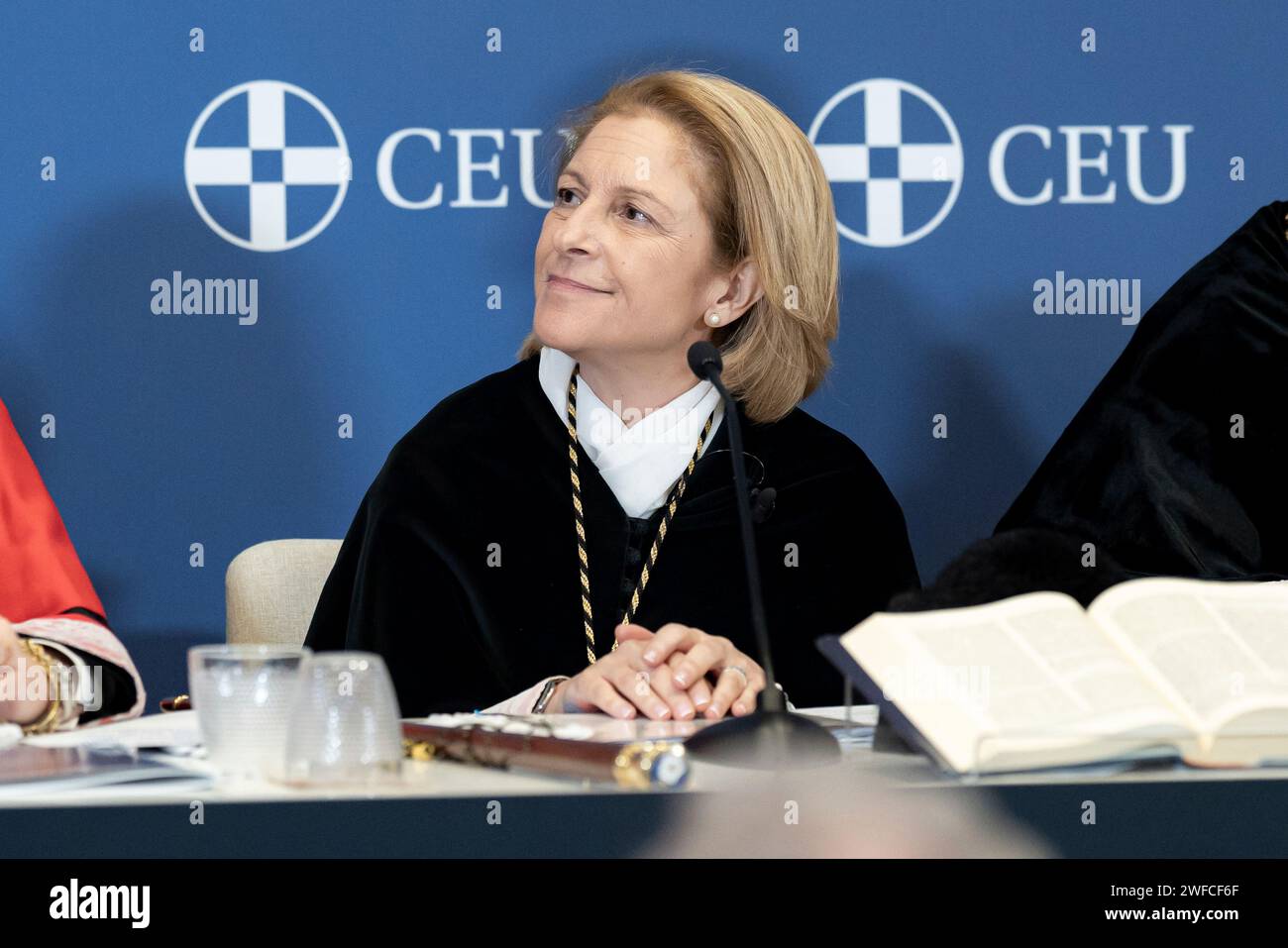 The rector of CEU San Pablo University, Rosa Visiedo, during the ...