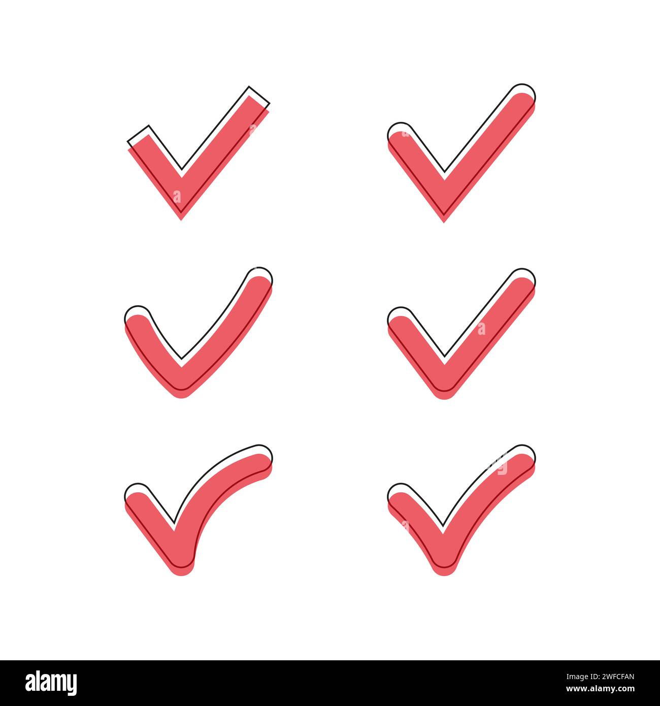 Red checkmarks. Vector illustration. Stock image. EPS 10 Stock Vector ...