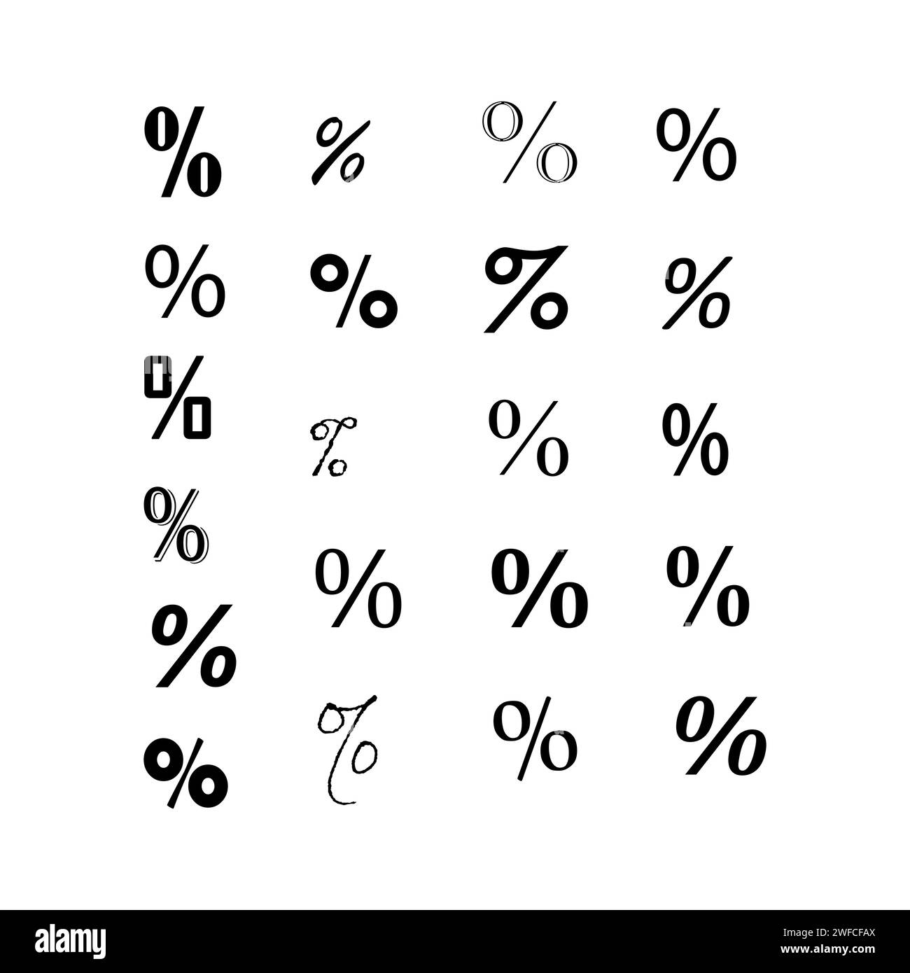 Modern percentage set icons. Financial illustration set. Vector ...