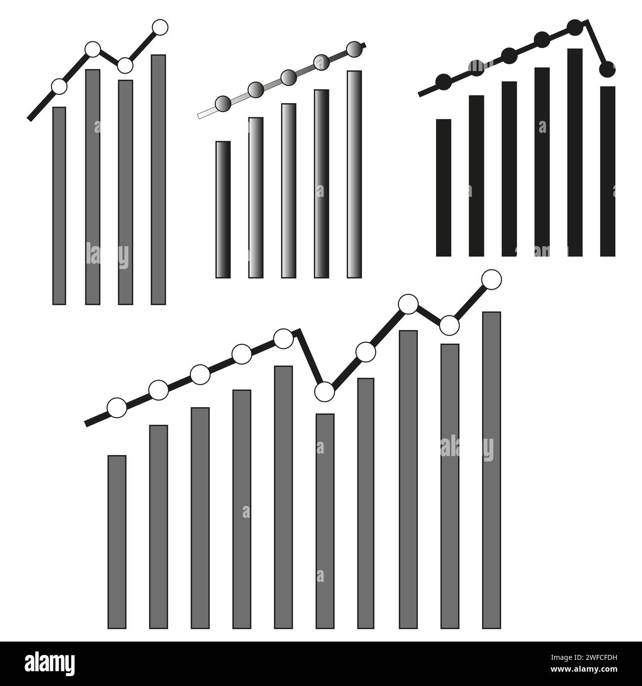 Line graph for any purposes. Vector illustration. Stock image. EPS 10 ...