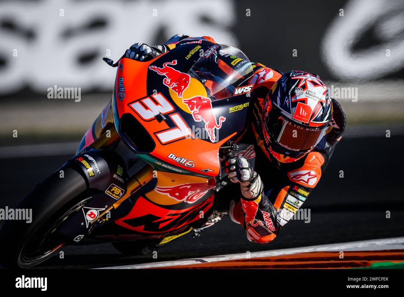 Spanish Moto2 rider Pedro Acosta of the KTM Red Bull Ajo team during ...