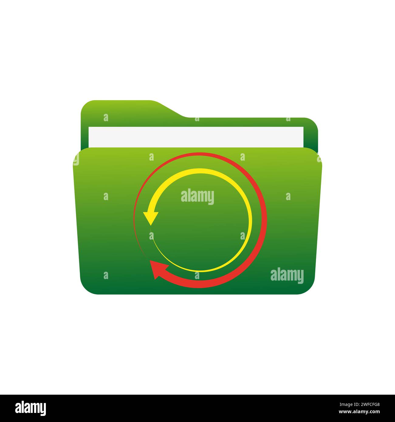 green folder on white background. Design element. Vector illustration ...