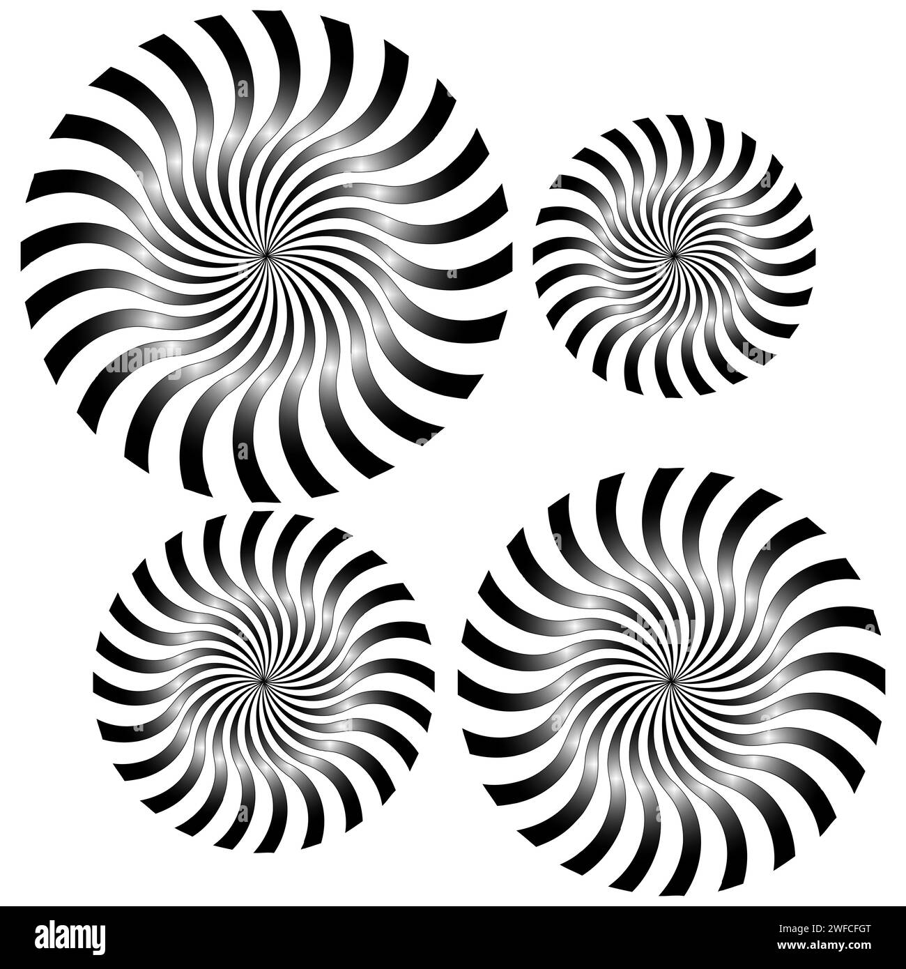 spiral rays circle in fantasy style. Round shape. Abstract geometric ...