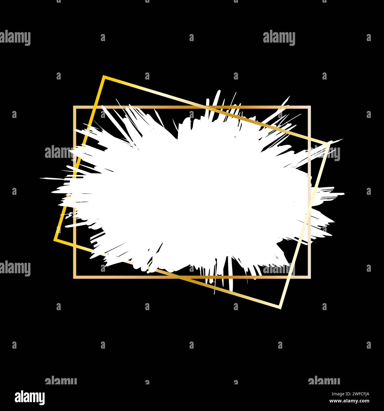 Gold frame black background. Photo frame. Vector illustration. stock ...