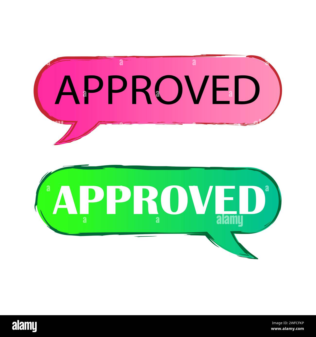 approved banner in modern style. Vector illustration. Stock image. eps ...