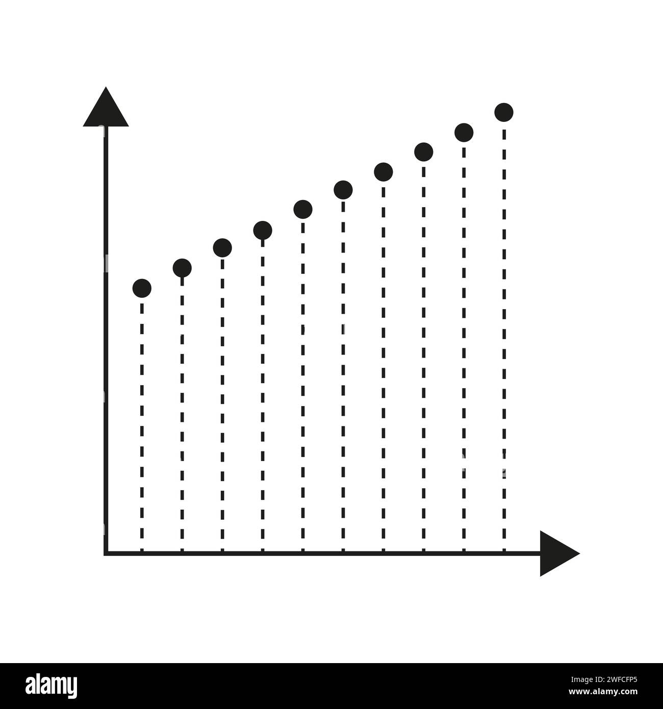 Arrow icon graph. Growth chart sign. Financial concept. Vector ...