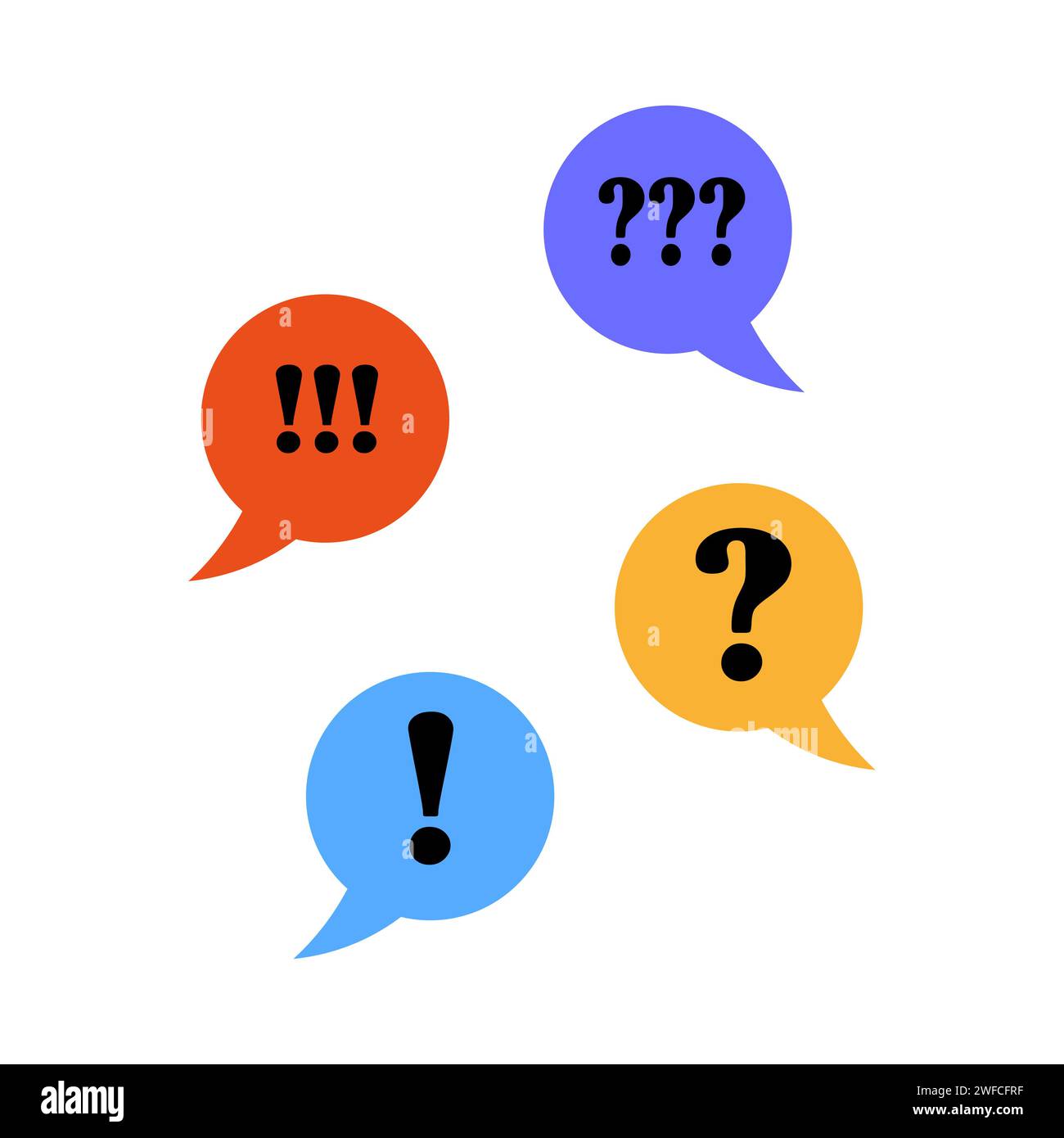 Message question mark exclamation. Answer question sign. Faq symbol ...