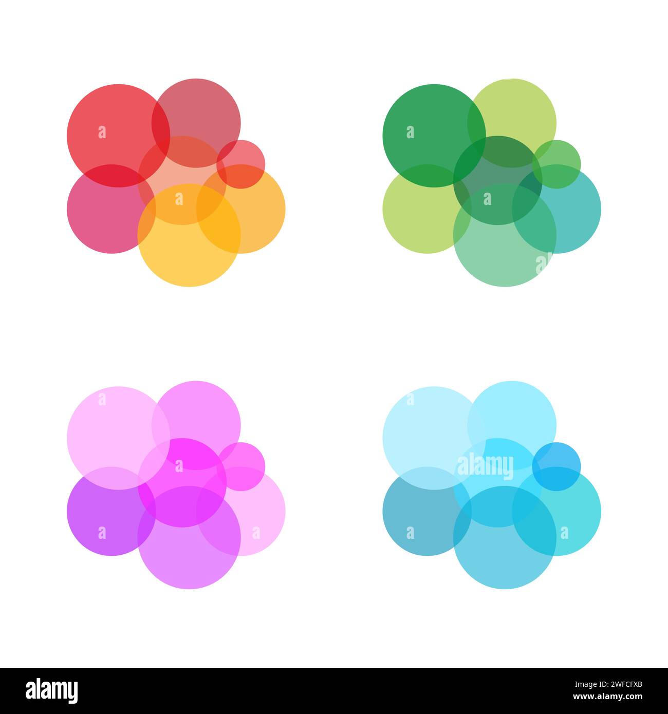 Colorful circles on light background. Vector illustration. stock image ...