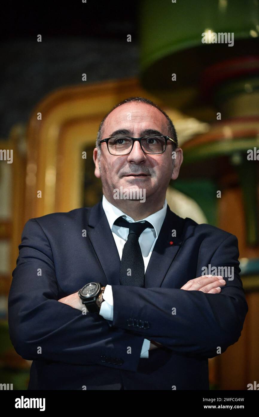 Paris, France. 30th Jan, 2024. Paris' police prefect Laurent Nunez ...